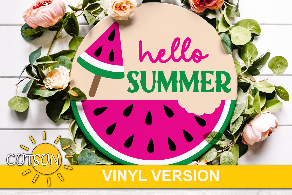 Watermelon Door Hanger Svg Summer Door Hanger Welcome Sign Svg Laser C