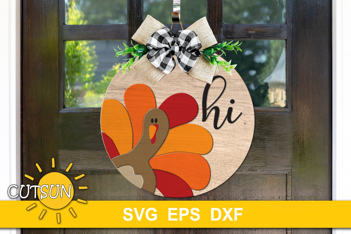 Thanksgiving Door hanger SVG | Turkey Welcome sign SVG – Cutsunsvg