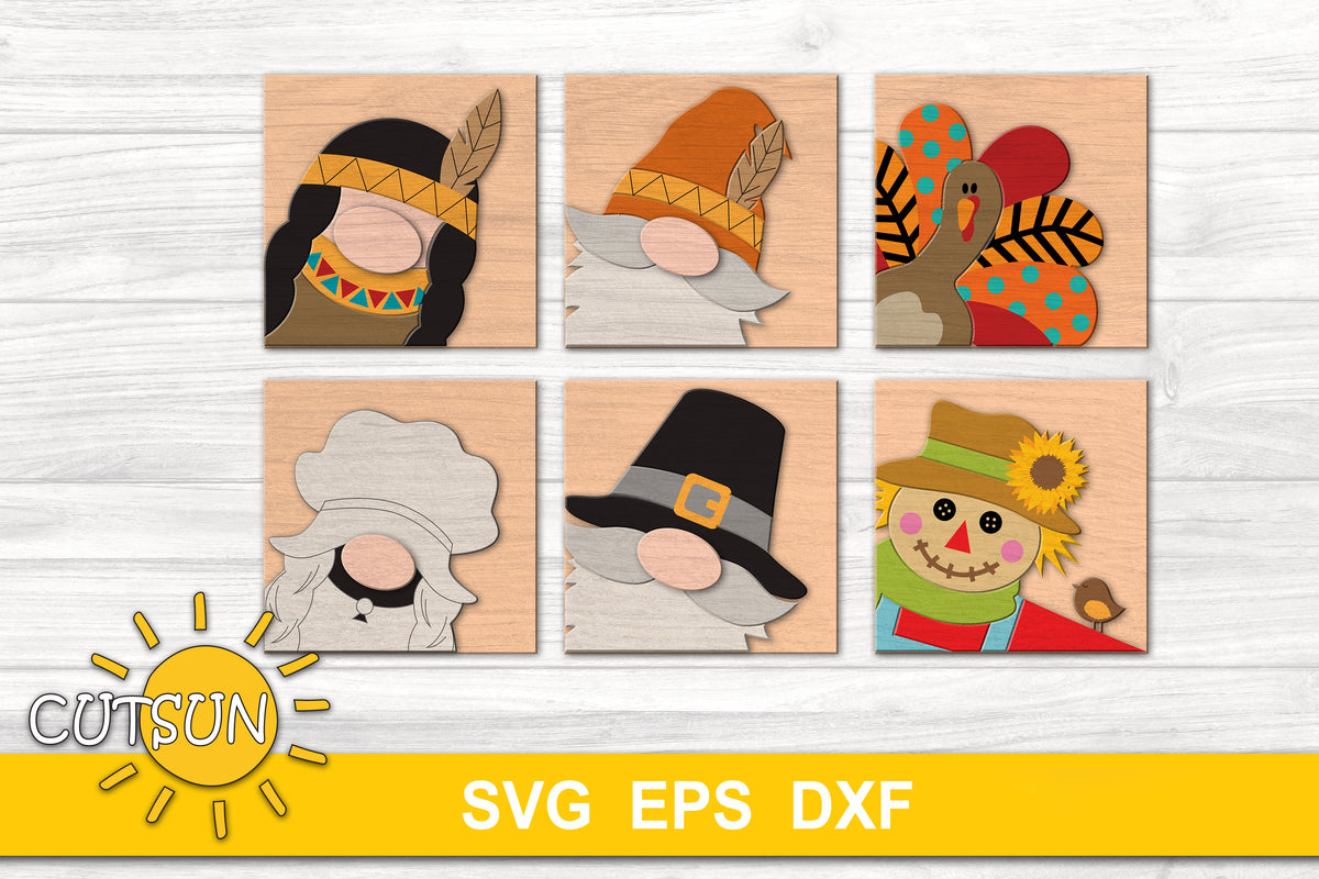 Fall Leaning signs SVG Bundle Thanksgiving Square signs SVG Fall svg T ...