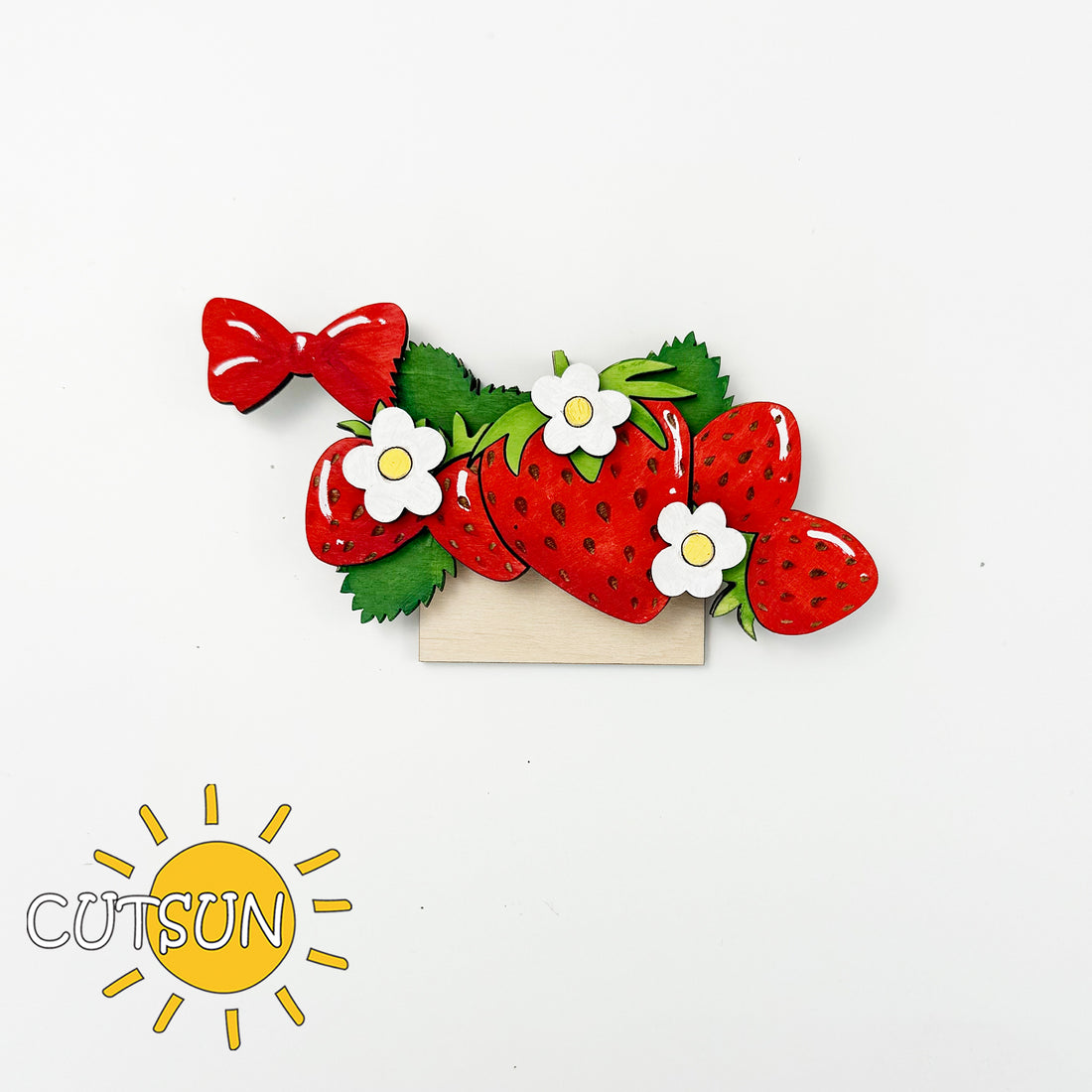 Strawberry Add-On SVG for Goose Door Hanger – Summer Laser Cut File fo ...