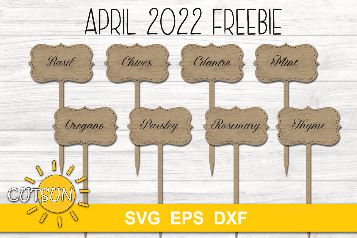 Herb stakes free SVG | Garden stakes SVG free – Cutsunsvg