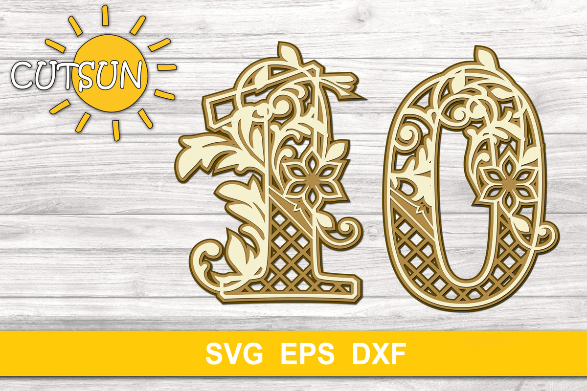 3D Layered Numbers SVG Bundle 0-9 – Cutsunsvg