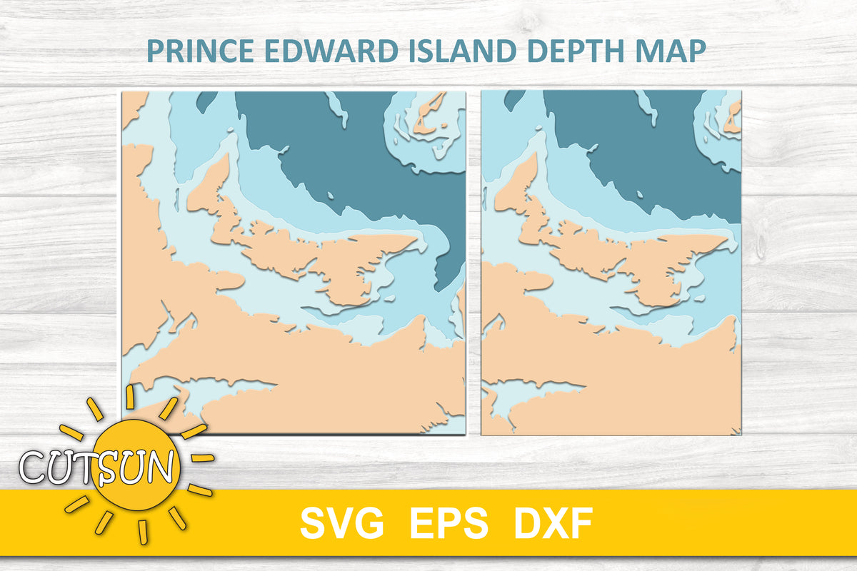 3D Layered Prince Edward Island depth map - 4 layers – Cutsunsvg