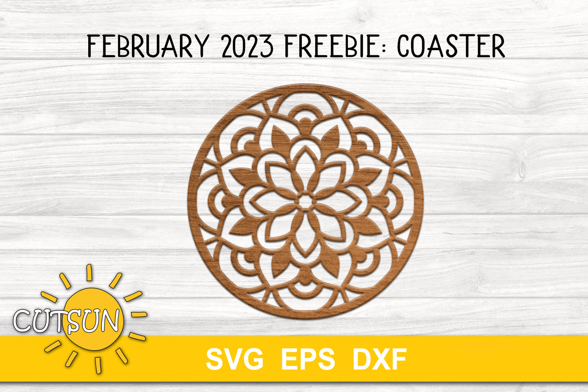 Round Coaster SVG Freebie – Cutsunsvg