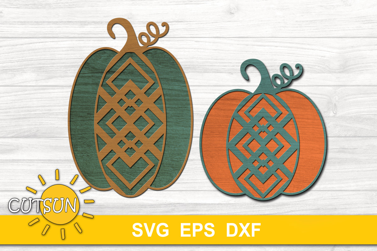 Patterned pumpkins Duo SVG – Cutsunsvg